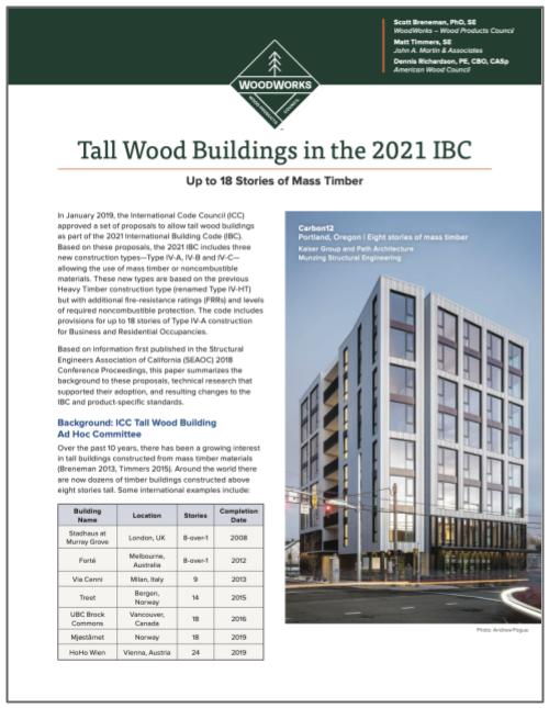 Download Tall Wood Buildings in the 2021 IBC Up to 18 Stories of Mass ... Download Tall Wood Buildings in the 2021 IBC Up to 18 Stories of Mass ...